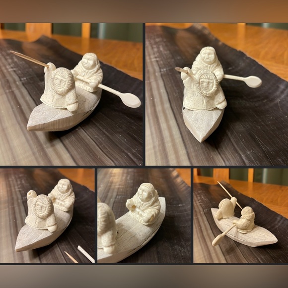 Vintage | Art | Vintage Alaskan Native Seal Hunting Art Carving Vintage ...